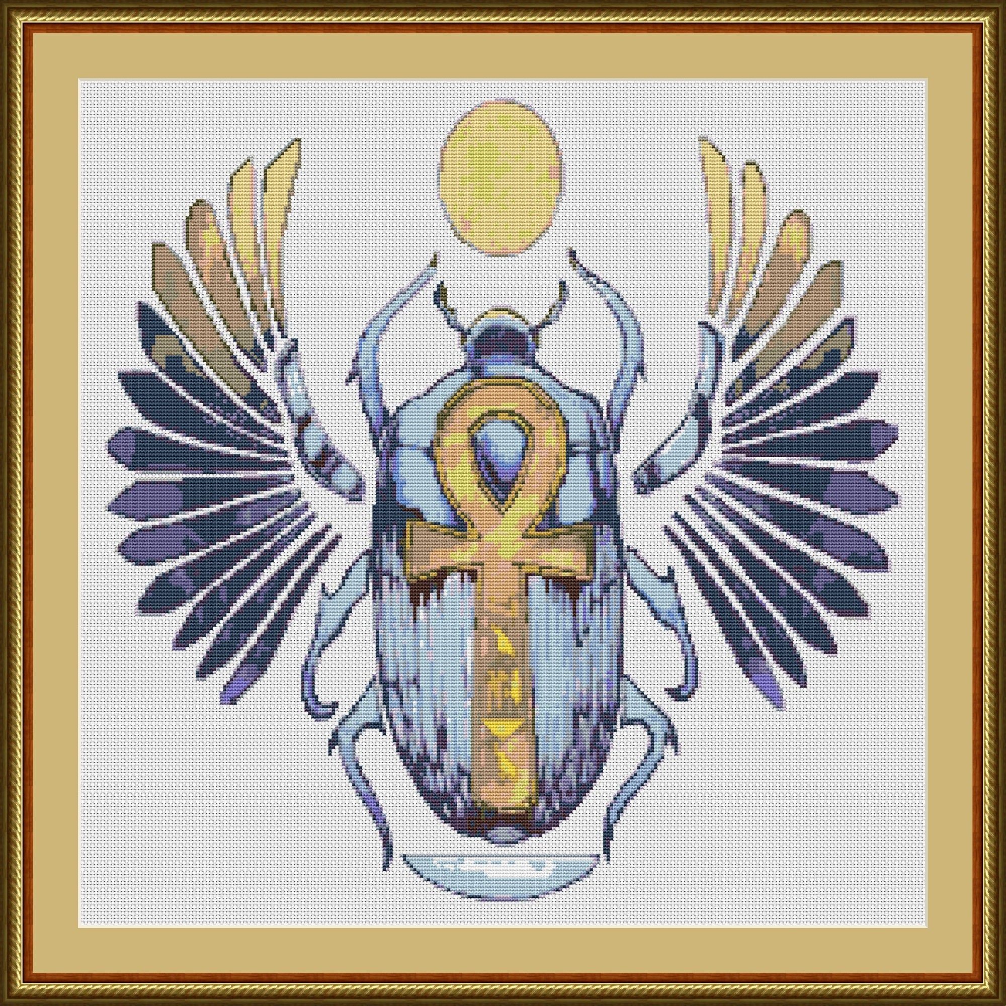 Egyptian Scarab Cross Stitch Pattern PDF Down Load 402 - Etsy