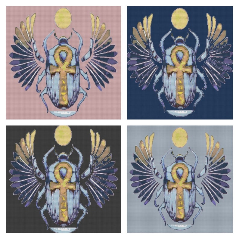 Egyptian Scarab Cross Stitch Pattern PDF Down Load 402 - Etsy
