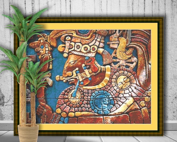Aztec Wall Art Cross Stitch Pattern PDF Down Load 044 - Etsy