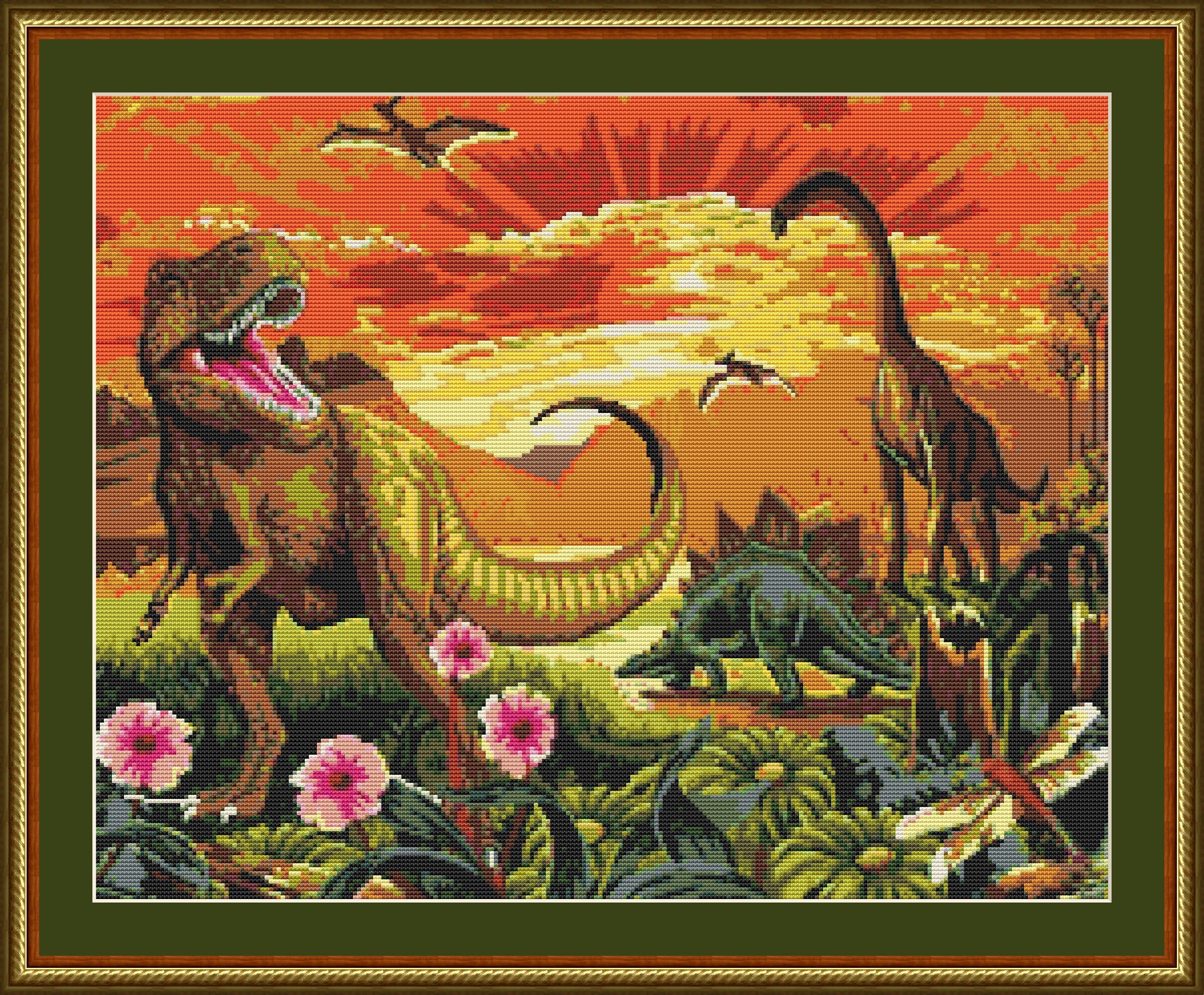 Dinosaurs Jurassic World Cross Stitch Pattern PDF Down Load - Etsy