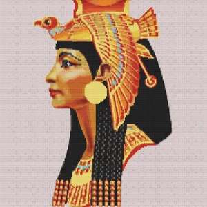 Egyptian Queen Cleopatra Cross Stitch Pattern PDF Down Load Instant ...