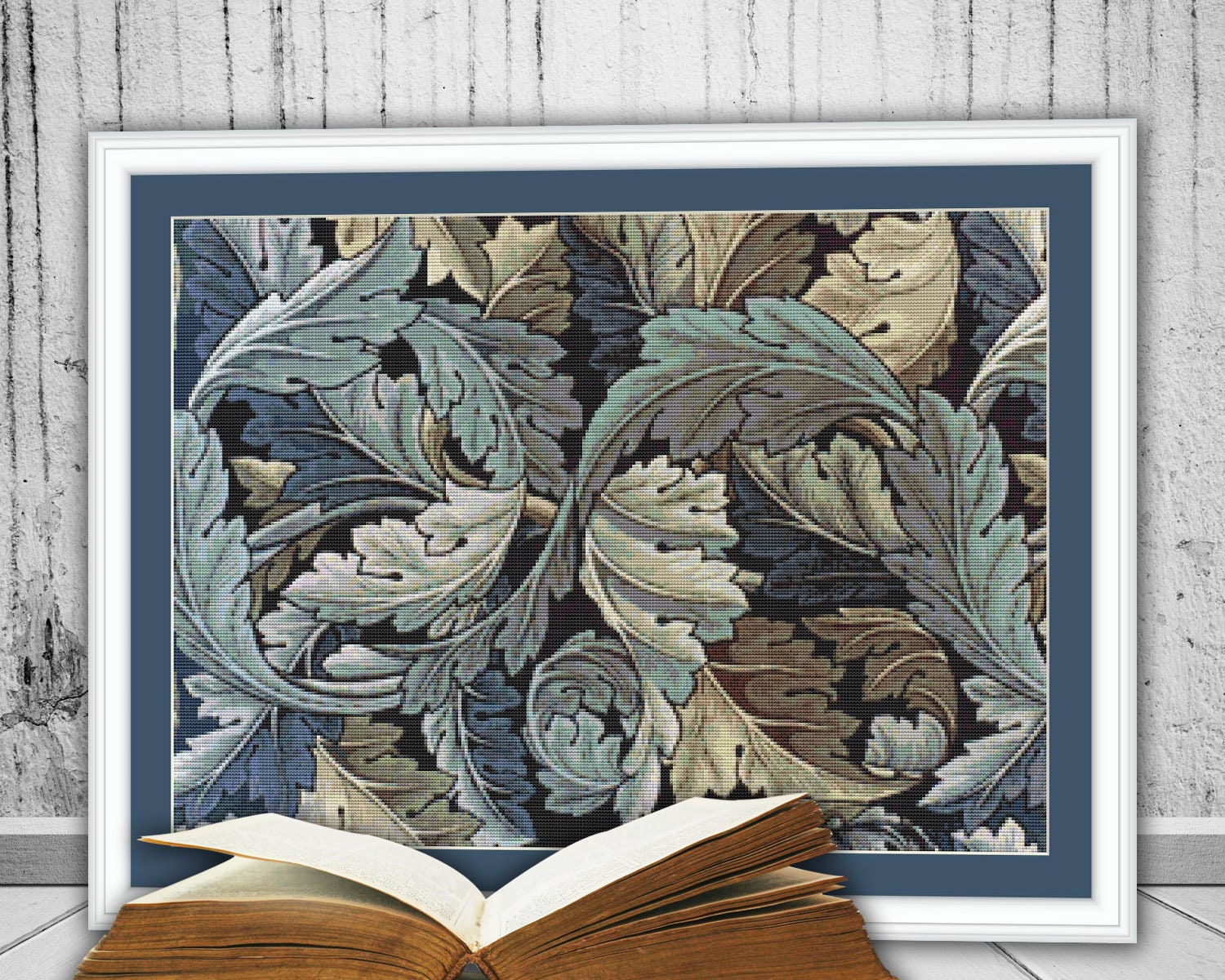 William Morris Acanthus Counted Cross Stitch Pattern PDF Down | Etsy