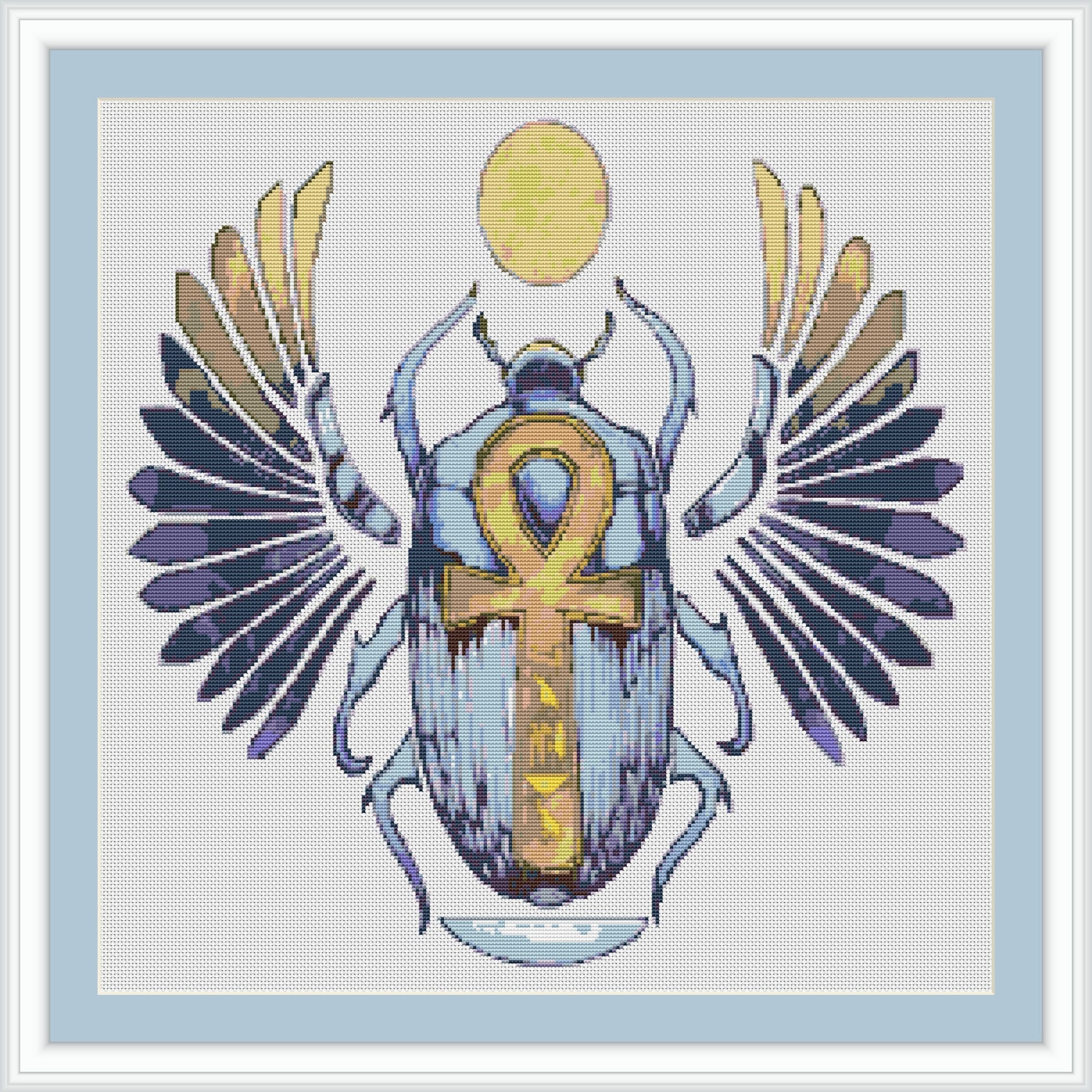 Egyptian Scarab Cross Stitch Pattern PDF Down Load 402 - Etsy