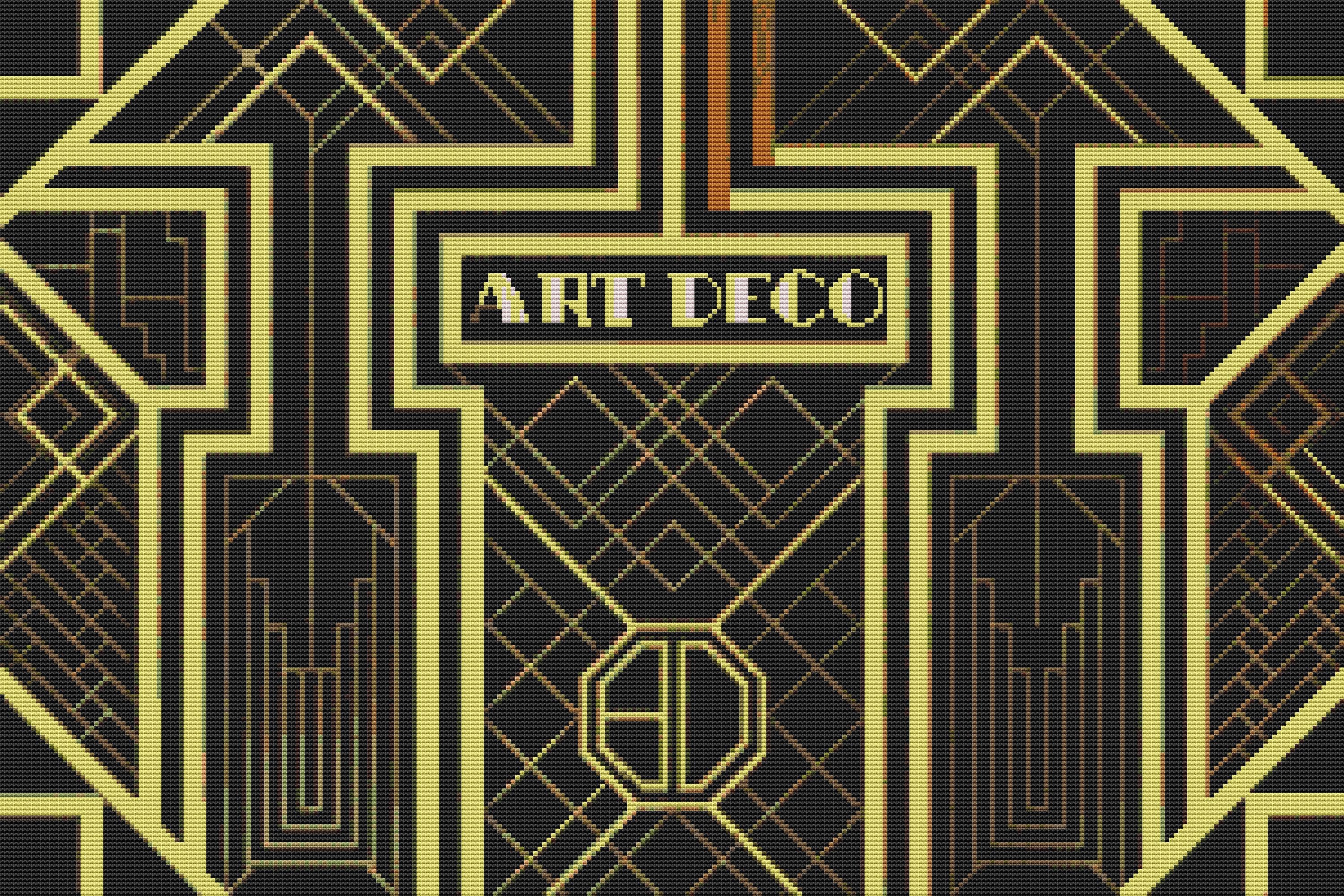 Art Deco Counted Cross Stitch Pattern PDF Down Load 186 - Etsy