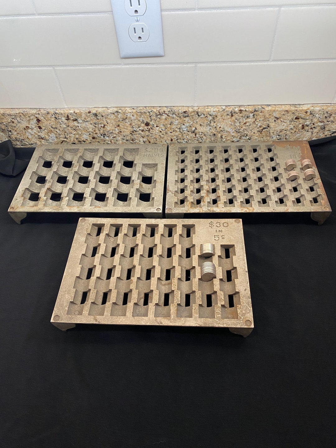 1800s Antique Cast Iron Bank Coin Stackable Trays - Etsy