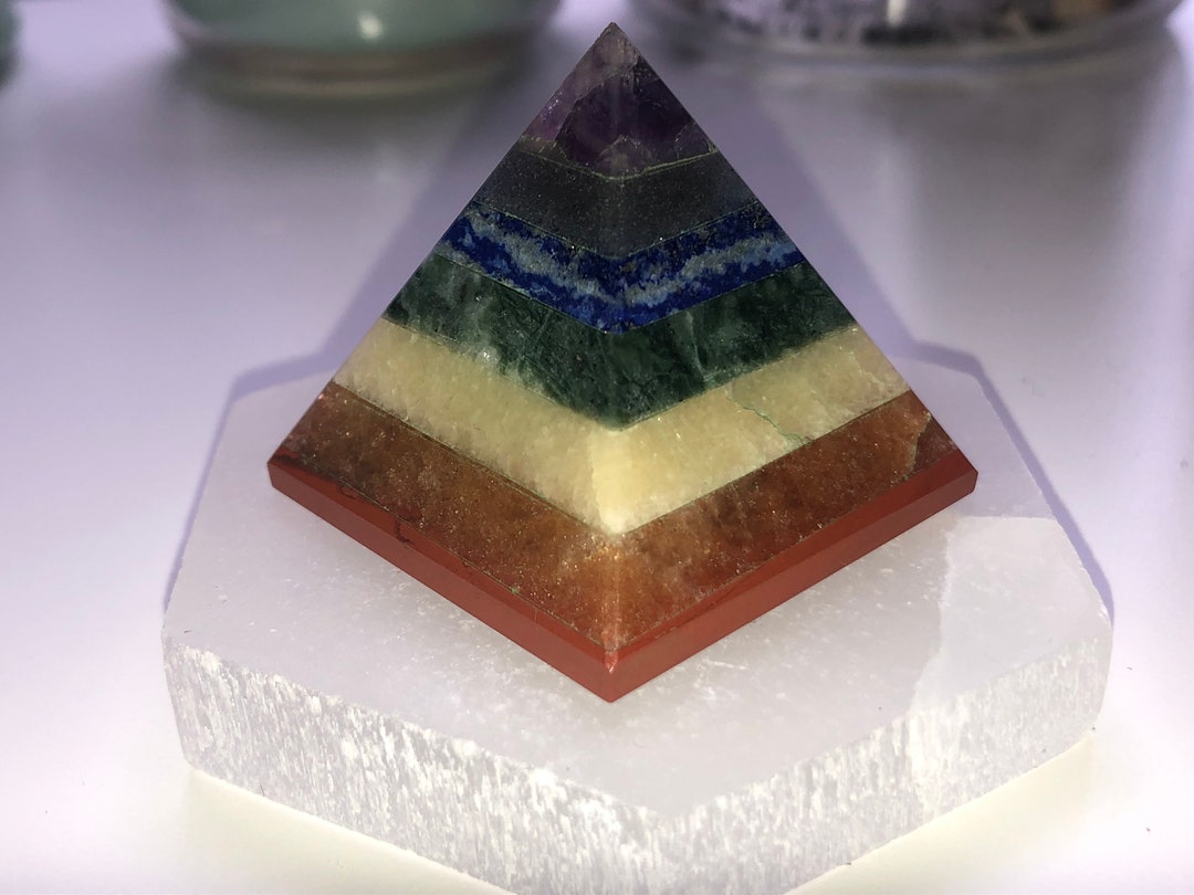 7 Chakra Pyramid Crystal Chakra Pyramid Reiki - Etsy