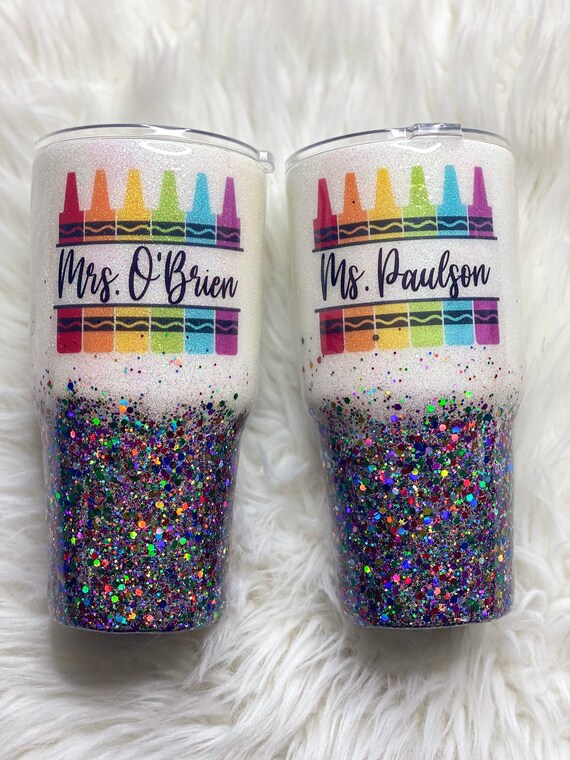 Crayon custom cup | Etsy