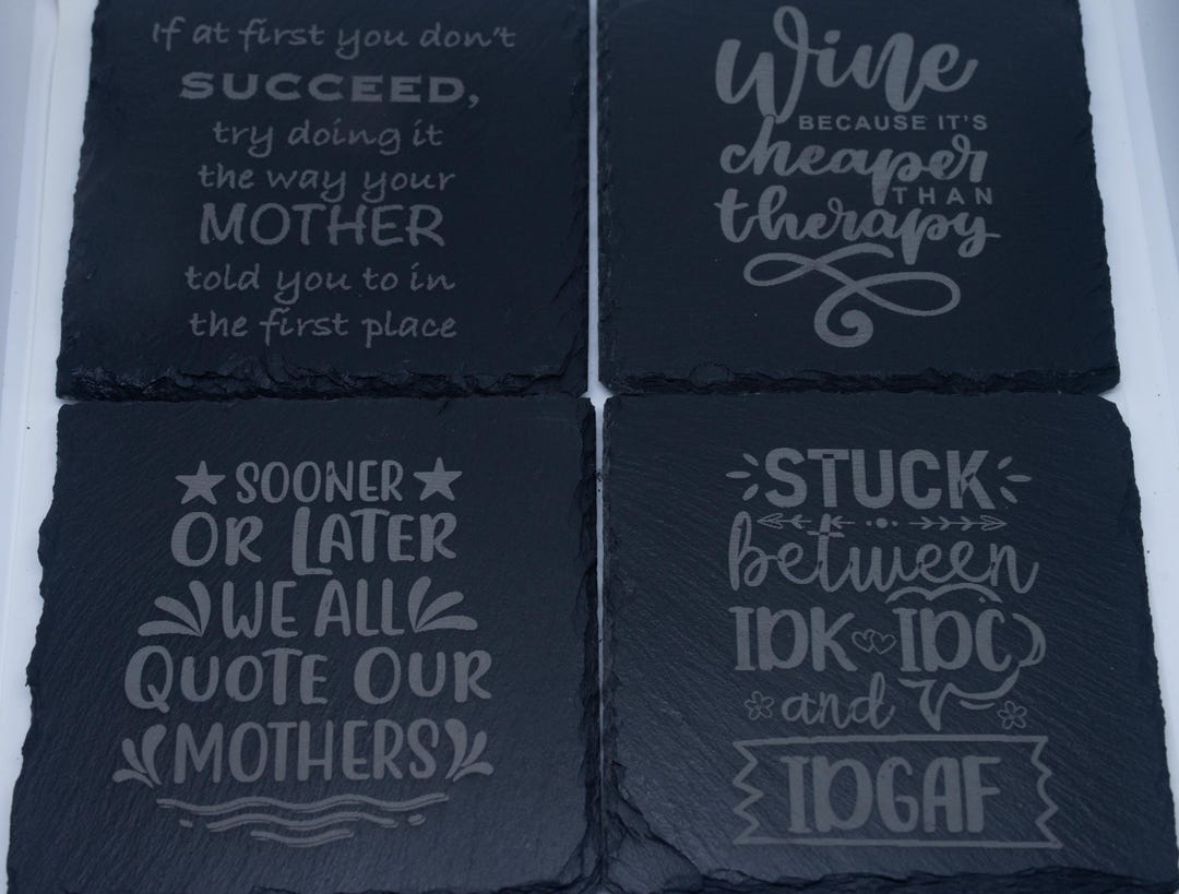 Mother's Day Slate Coasters (set of 4) - Etsy