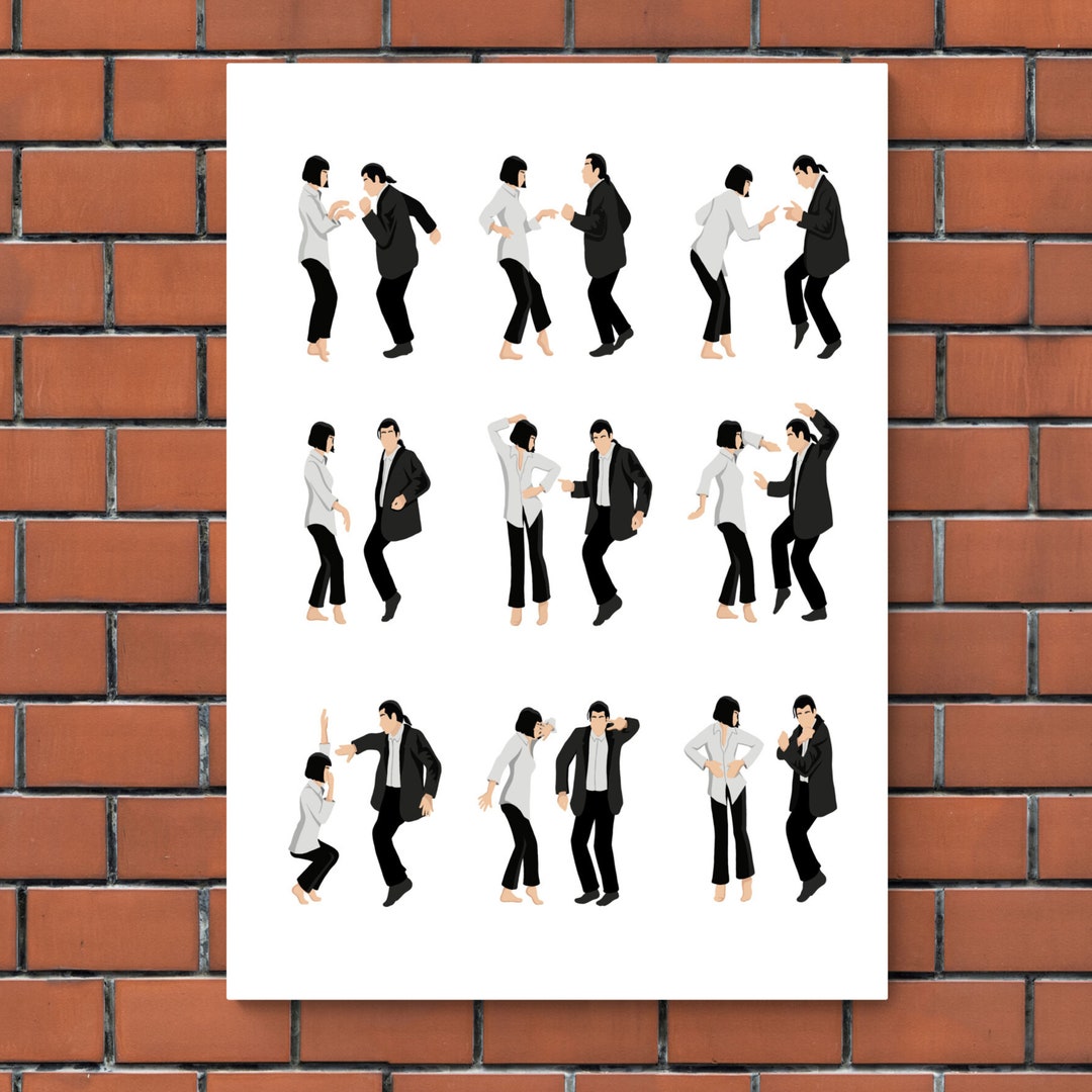 Pulp Fiction Dancing Print A4 - Kitchen / Bedroom / Living Room - Etsy