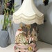 Italian Capodimonte Porcelain Lamp, Antique, Silk Fringe Shade ...
