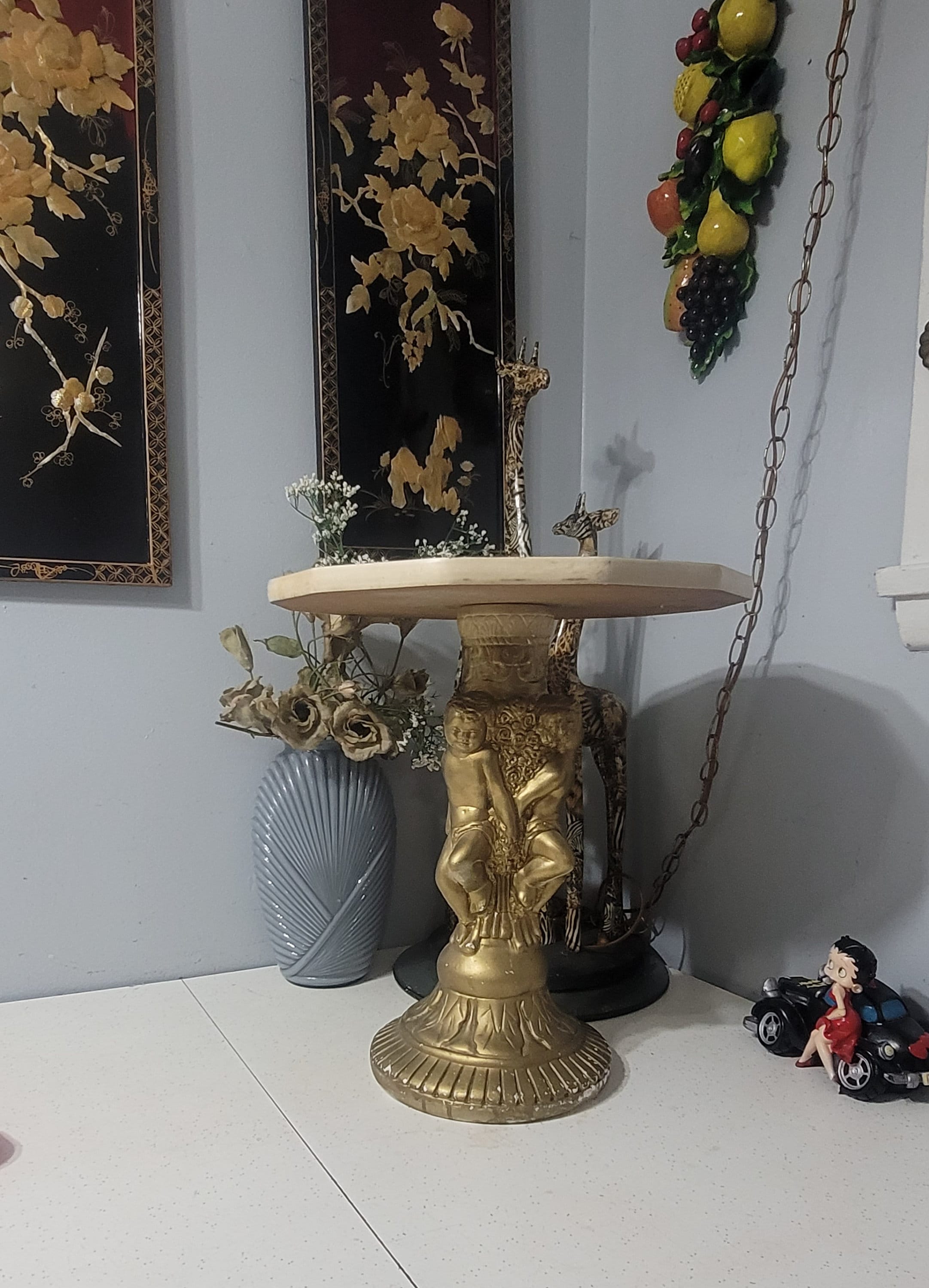 End Table, Cherub, Side Table, Home Decor, Vintage Furniture - Etsy