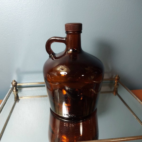 Amber Glass Jug - Etsy