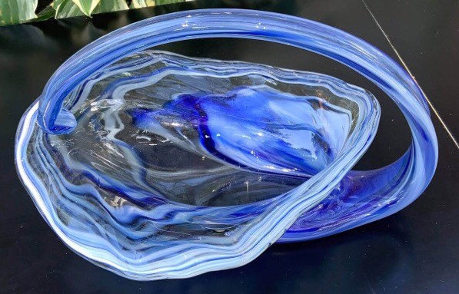 Sooner Glass Centrepiece Vintage Hand Blown Canadian Art | Etsy