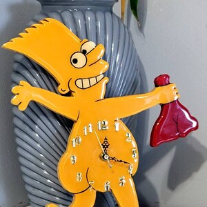 Bart Simpson, Wall Clock, Vintage 90s, the Simpsons, Cartoon, Tv, Collectible, Bart Clock ...