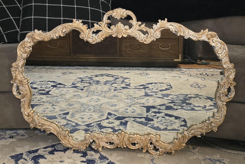 Wonder Glo, Wall Mirror, Large, Gold Mirror, Ornate Border, Wall Decor ...