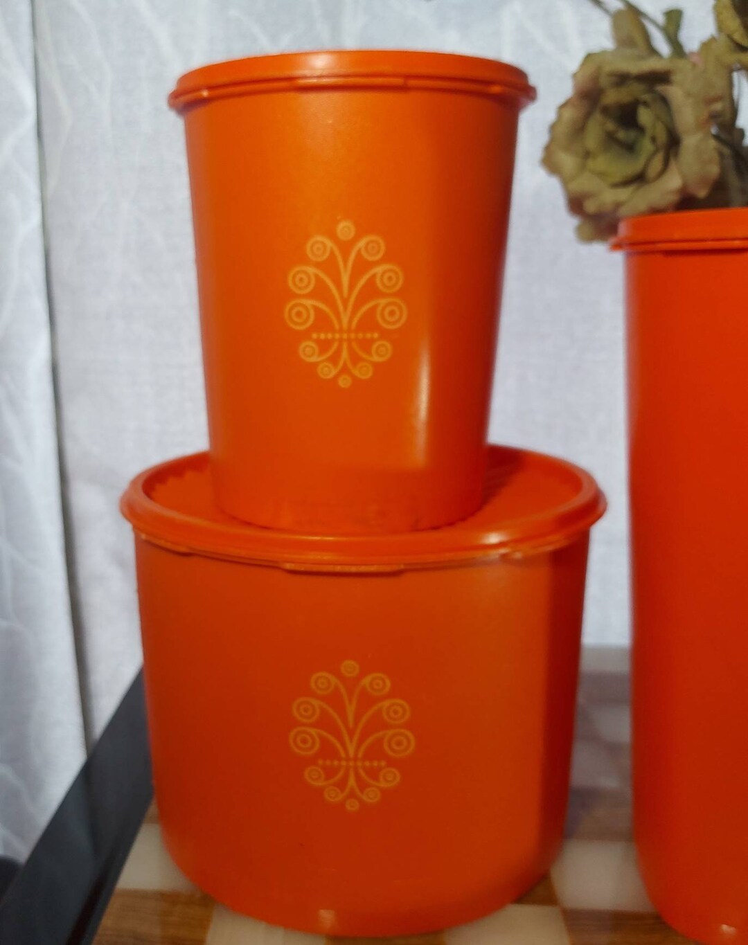 Tupperware, Canisters, Vintage Tupperware Canister Set, (6pcs), Orange ...