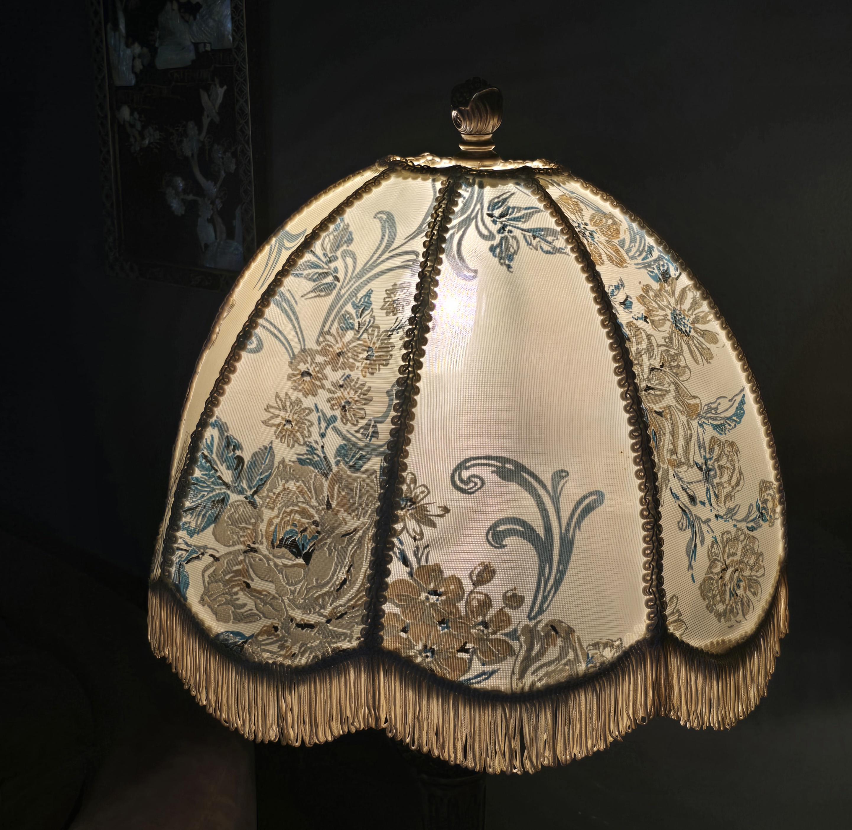 Fringe Shade, Vintage, Lamp Shade, Silk Floral, Home Decor, Victorian ...