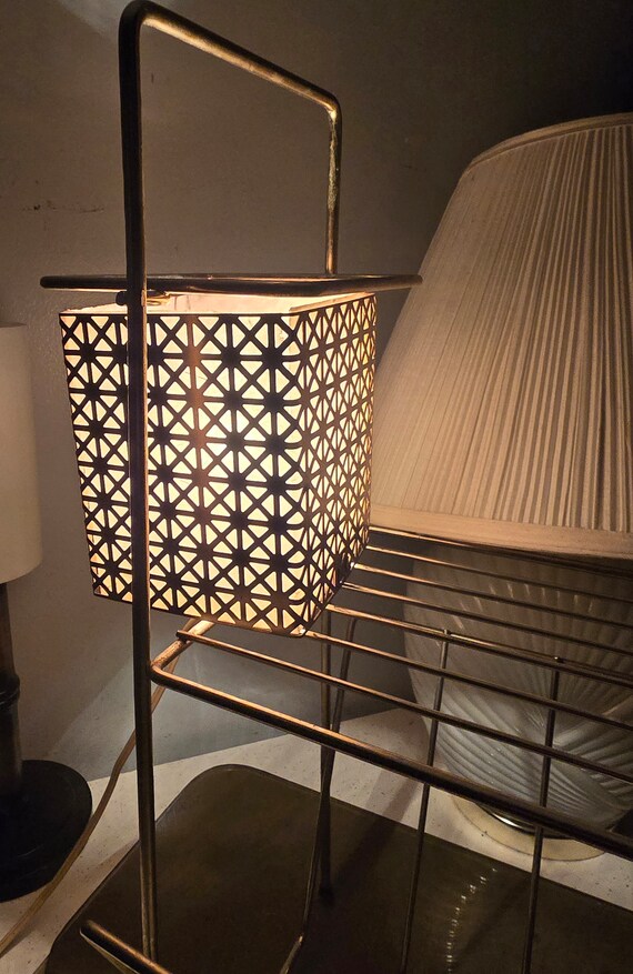 Magazine Rack Lamp, Vintage, Hollywood, Regency, Mid-… - Gem