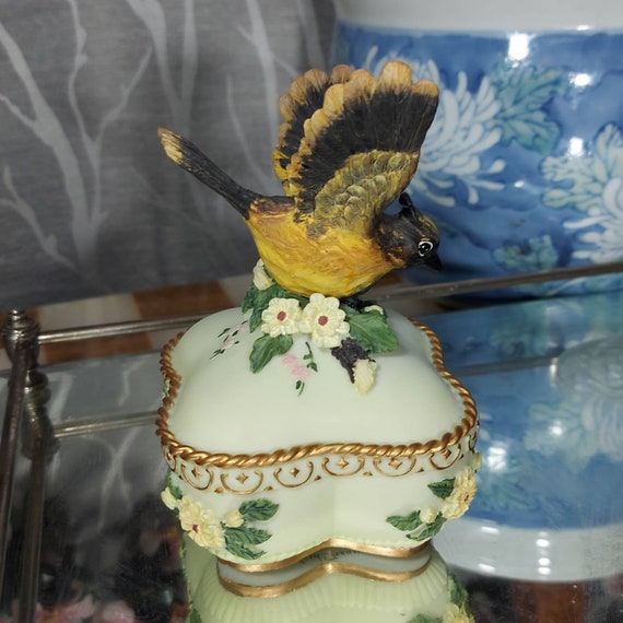 Songbird Treasures, Vintage Music Box, Resin Trinket … - Gem