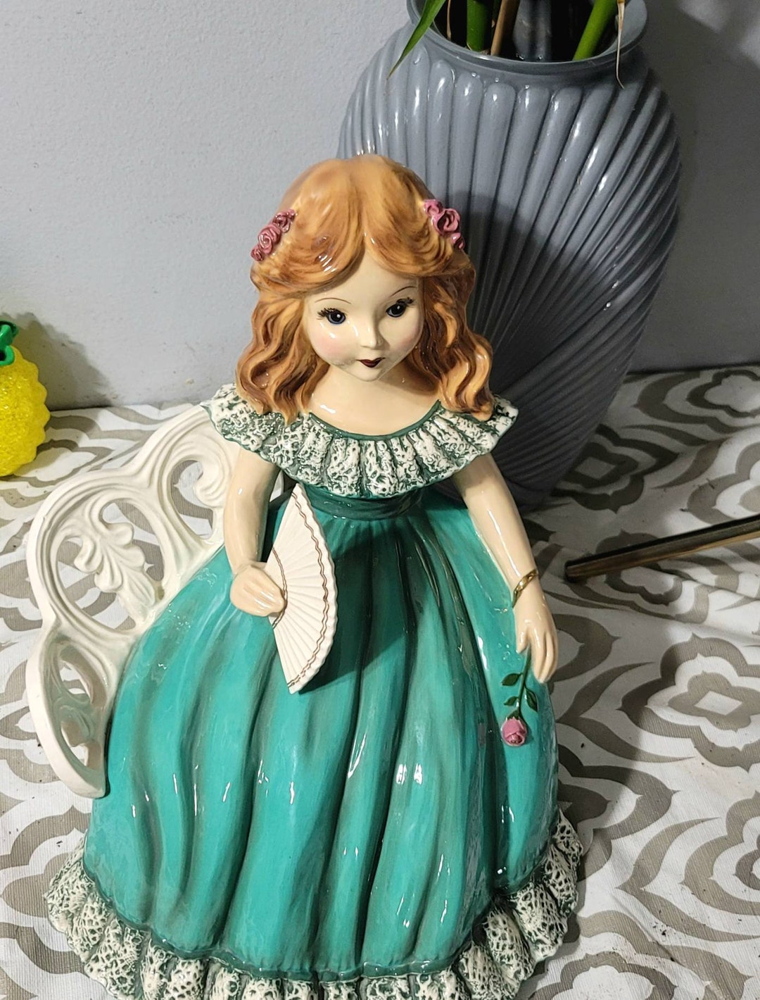 Large Porcelain Statue, Vintage80s, Signed, Large, Porcelain Doll ...