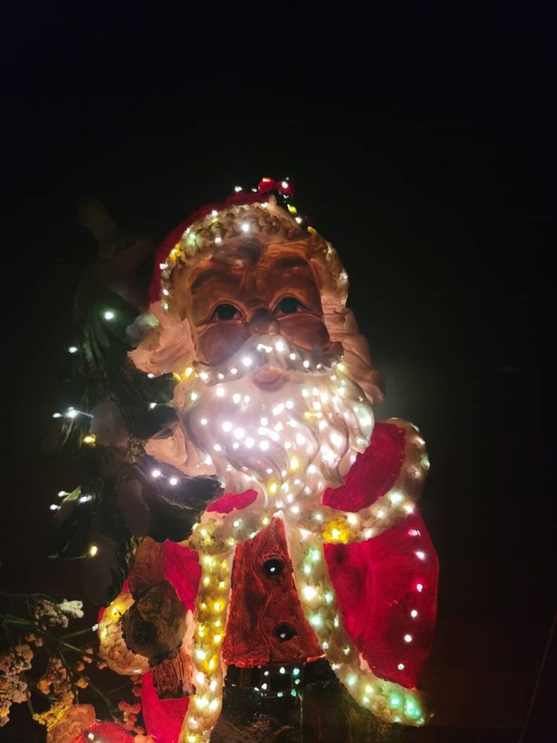 Fiber Optic Santa Clause Resin Statue Figurine Large | Etsy