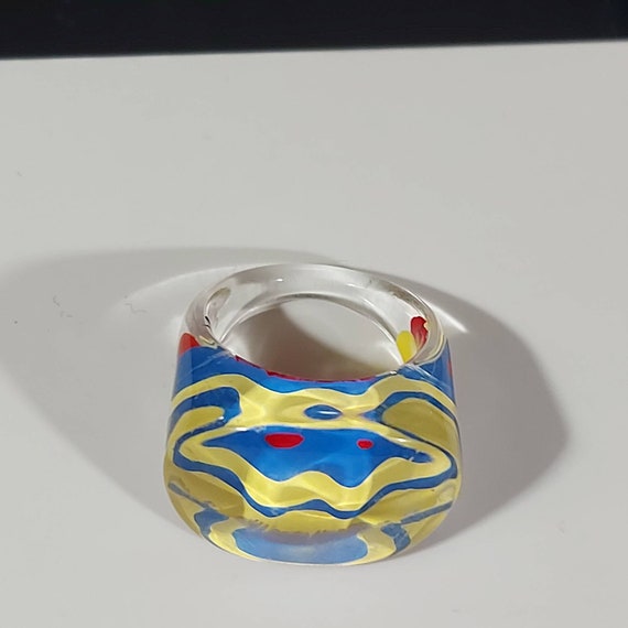 Womens Ring, Lucite, Plastic, Retro, Vintage Ring, Ch… - Gem