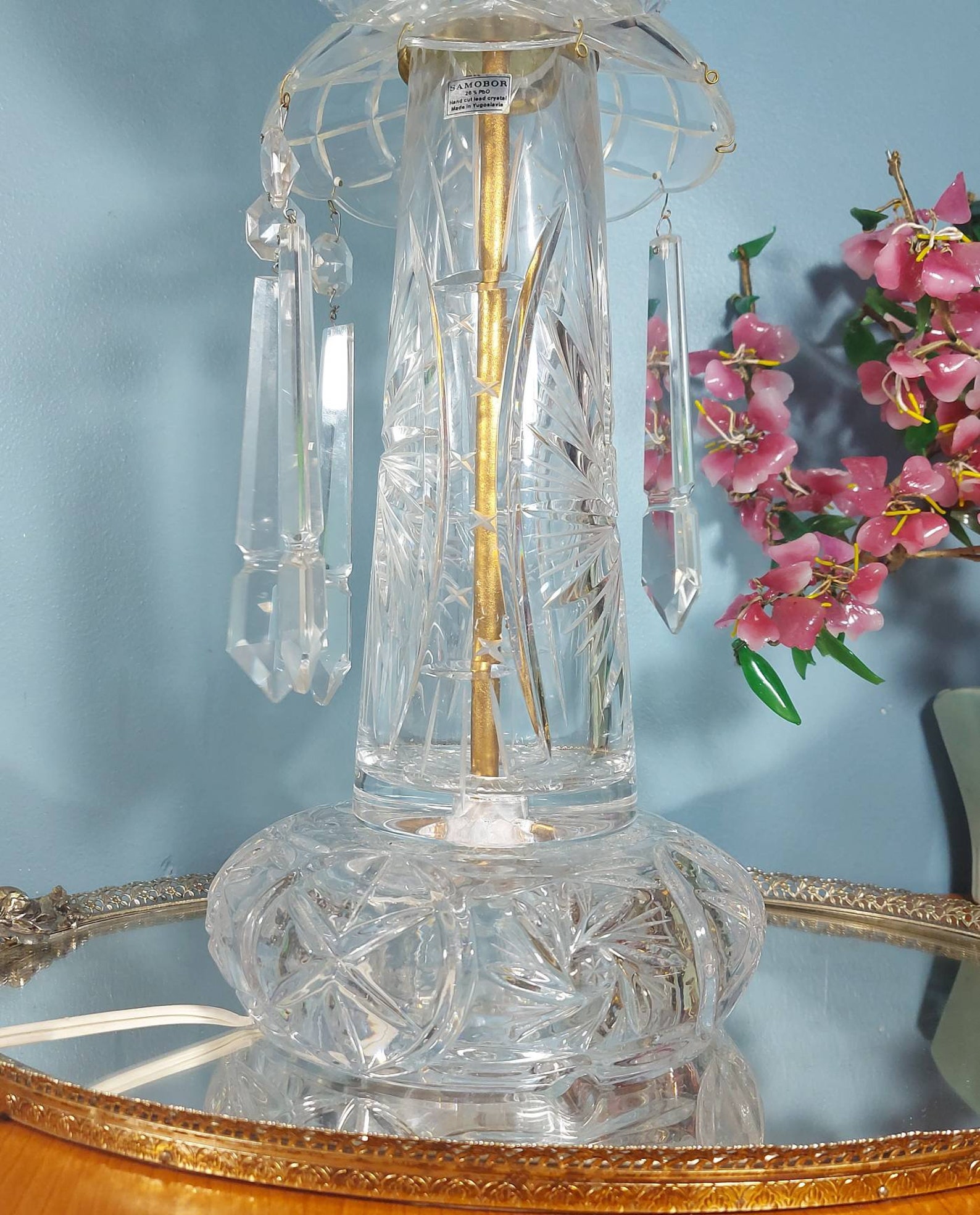 SAMOBOR 26% Lead Crystal Crystal Globe Lamp Pinwheel - Etsy