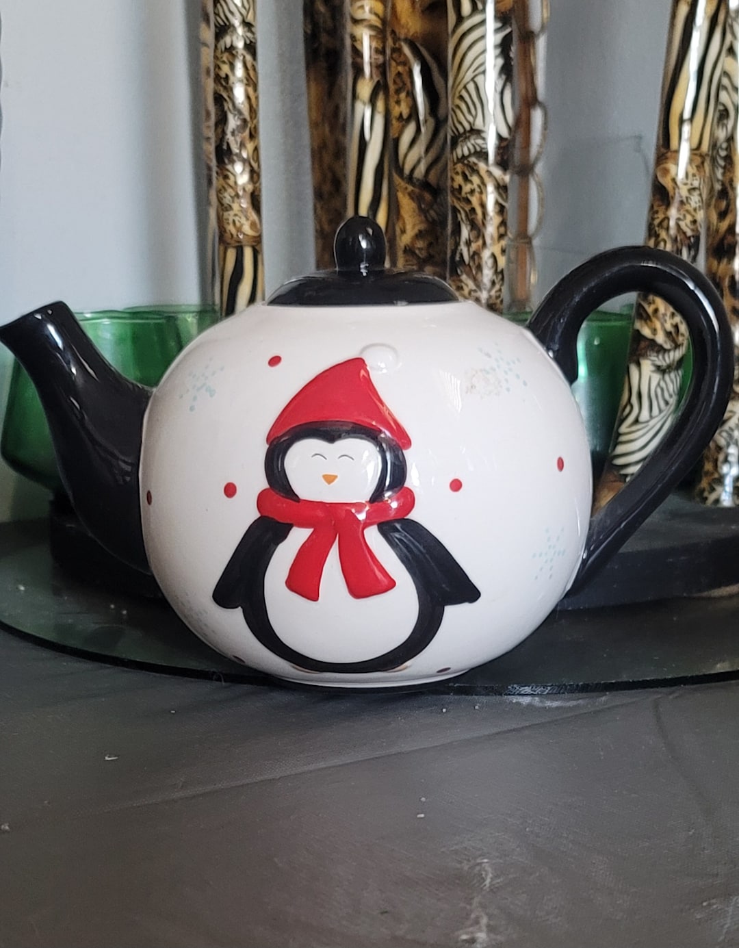 Ceramic Tea Pot, Vintage Teapot, Penguin, Christmas, Dining&serving ...