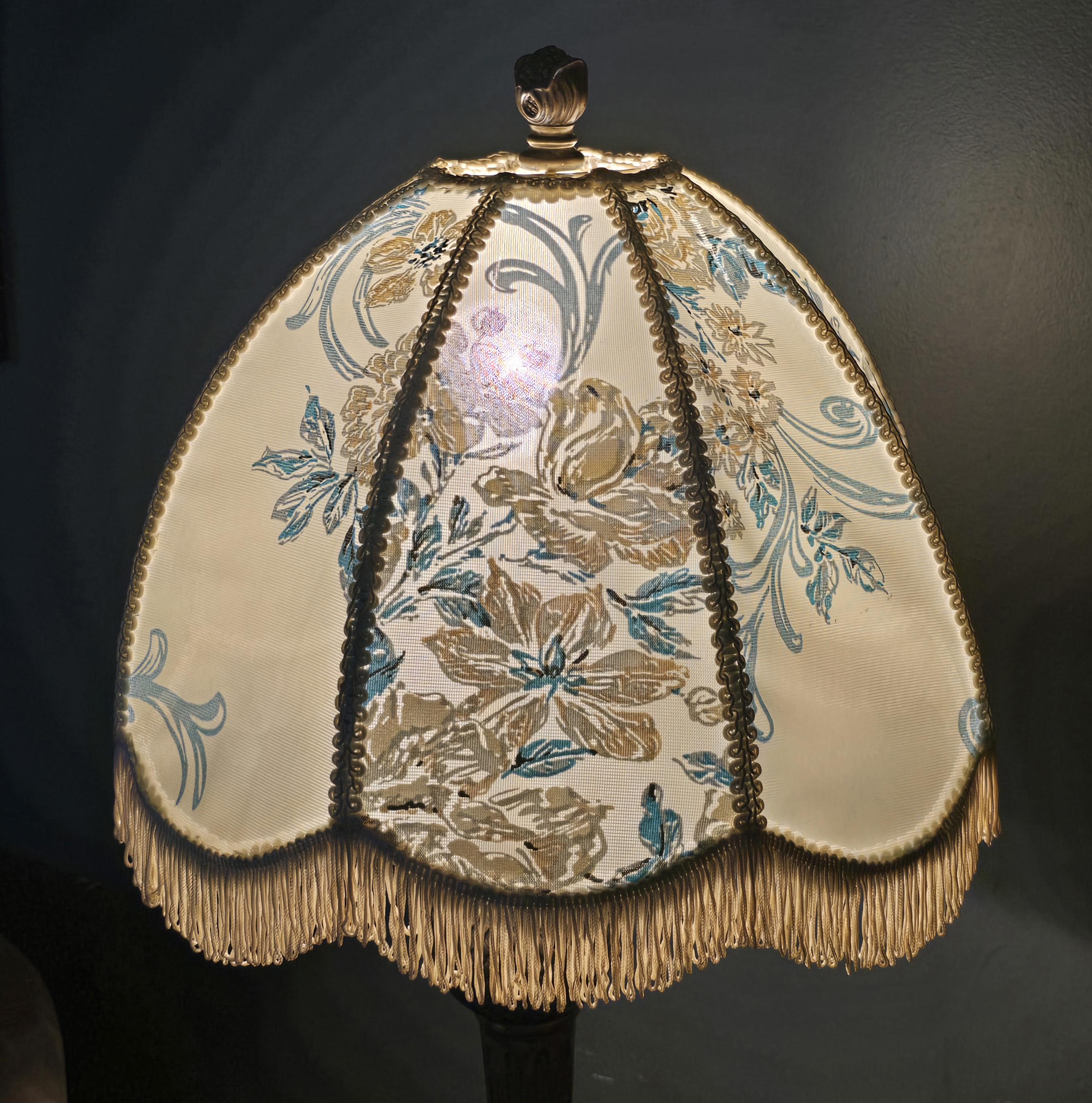 Fringe Shade, Vintage, Lamp Shade, Silk Floral, Home Decor, Victorian ...