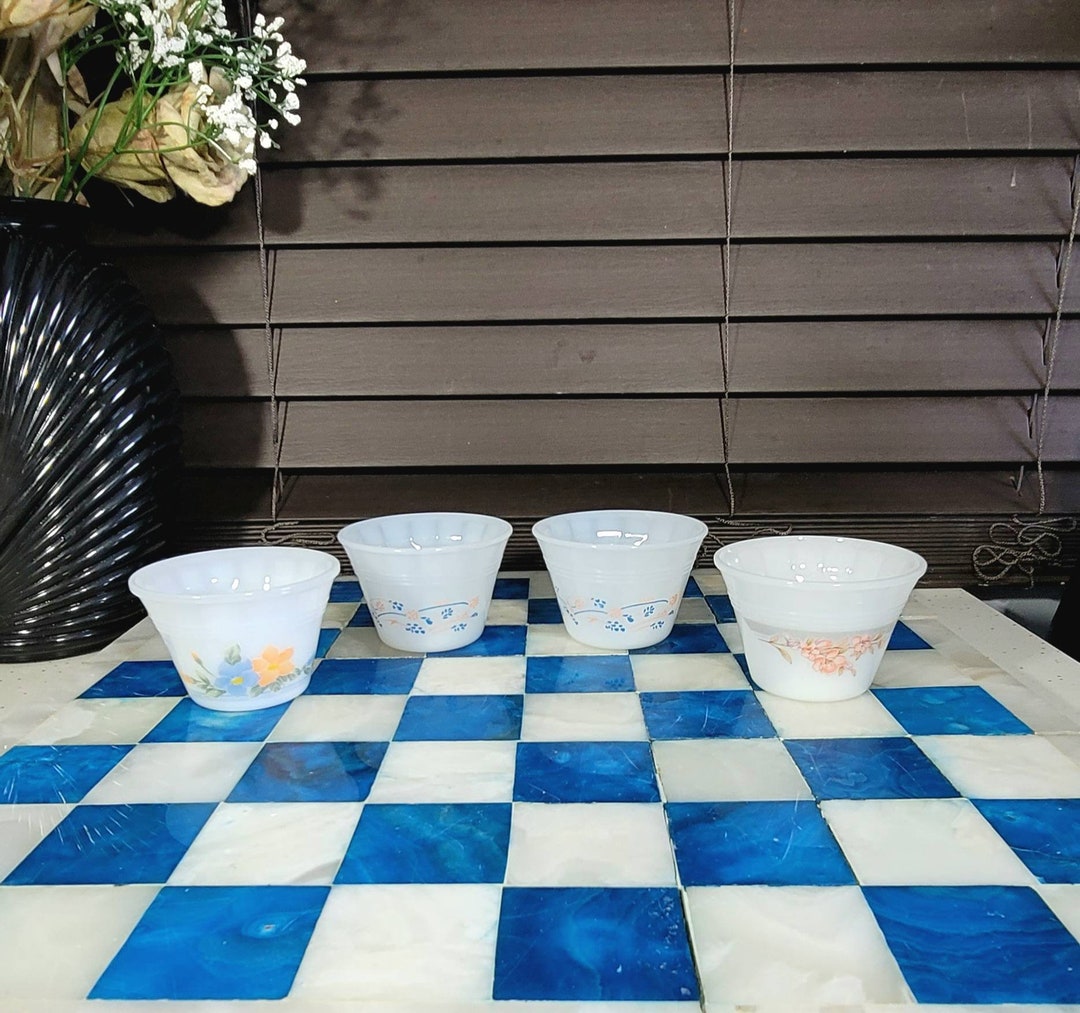 Termocrisa, Custard Bowls, Vintage, Mexico, Milk Glass, Set of 4 ...