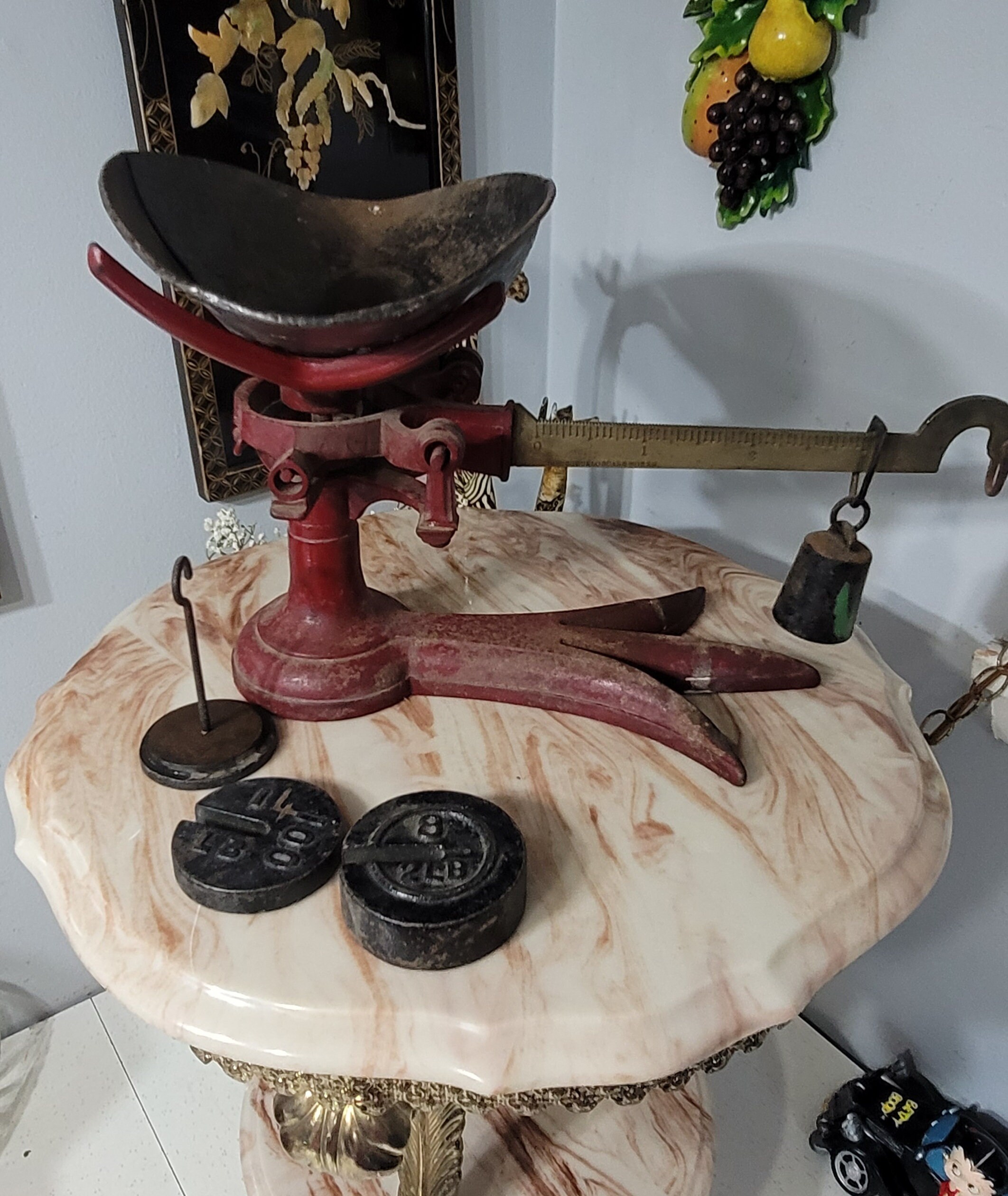 Scale, Antique, Howe's Mercantile Scale, Cast Iron, Crows Feet Scale ...