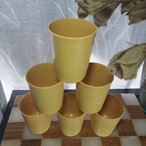 Tupperware Tumblers, Tall Tumblers, Small Tumblers, Vintage 70s, Yellow ...