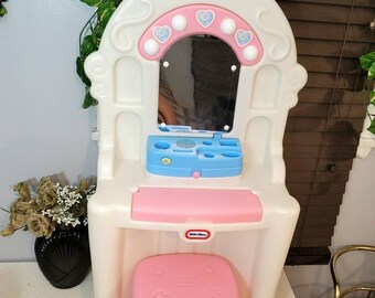 Life Size Doll Furniture Little Tikes Accessories Includer Vanity Vintage 90s Durable Plastic Kids Vanity Toys Childhood Memories