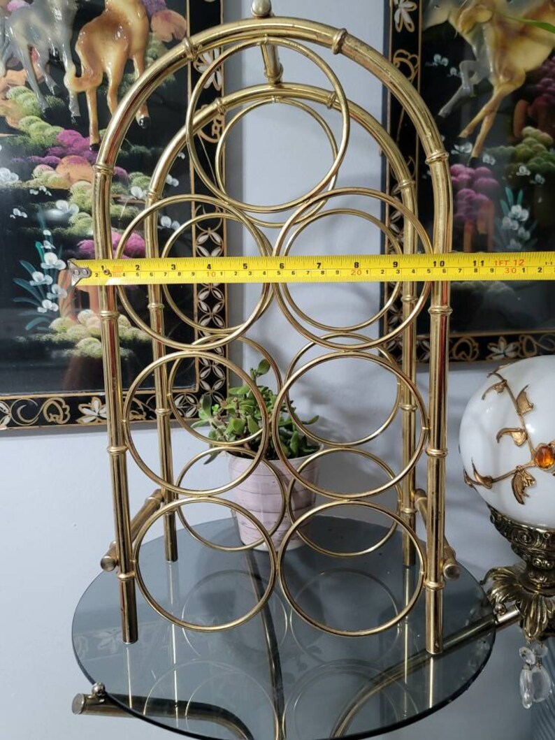 Brass Wine Rack Vintage Wine Bottle Holder Drink and - Etsy