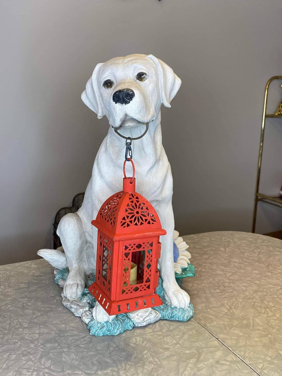 Labrador Dog, Stone Sculpture, Garden Decor, Yard Decor, Vintage, Dog ...