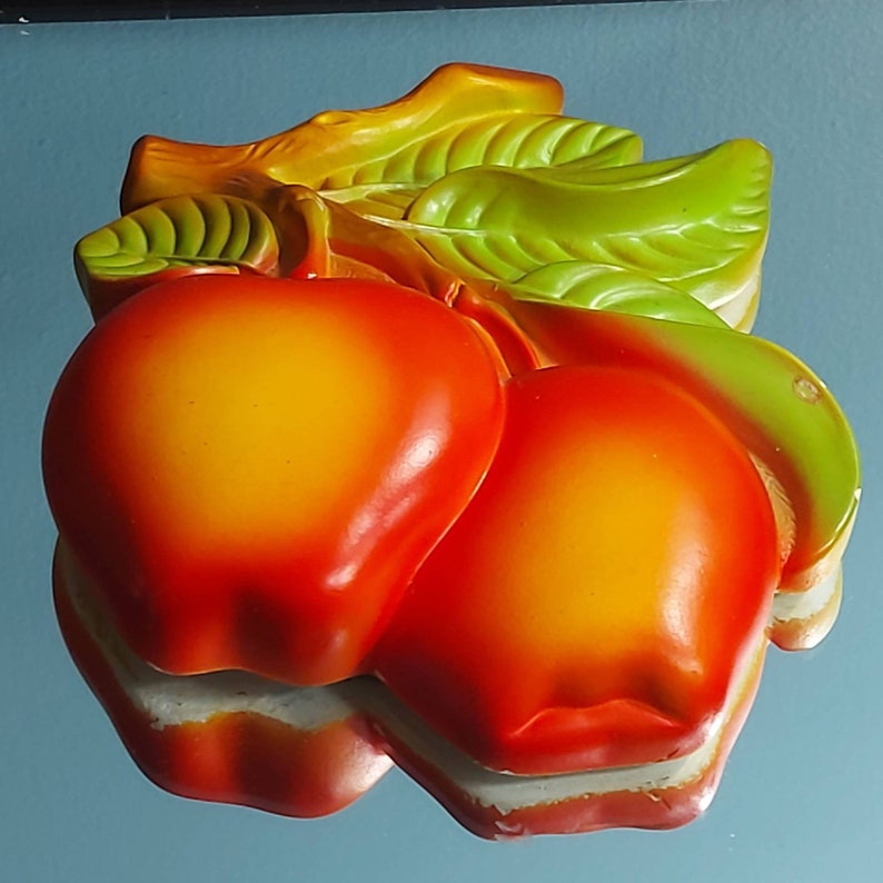 Miller Studio Inc Set of Chalkware 70s Fruit Plaques Vintage | Etsy