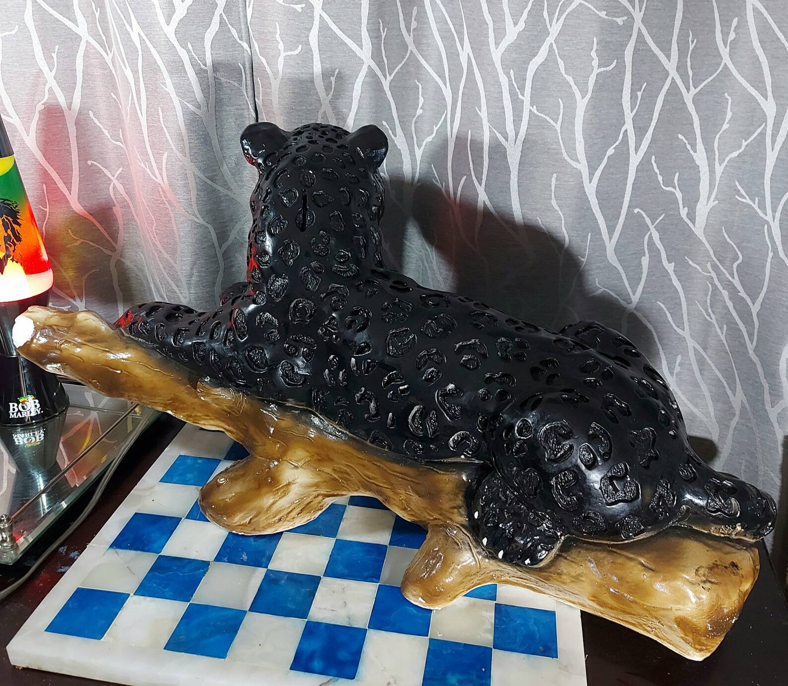 Huge Panther Statue Vintage Black Panther Panther Figurine | Etsy