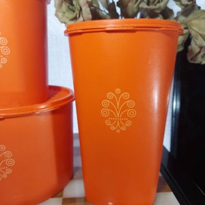 Tupperware, Canisters, Vintage Tupperware Canister Set, (6pcs), Orange ...