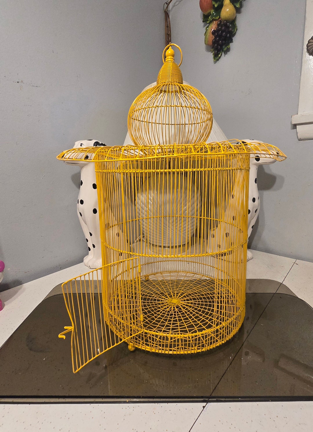 Vintage Bird Cage, Metal Wire Bird House, Hanging Bird Cage, Plant ...