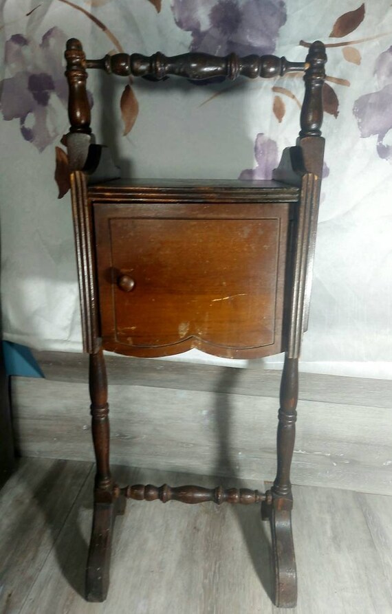 Bogson Antique Smoking Stand Smoke Table End Table Solid - Etsy
