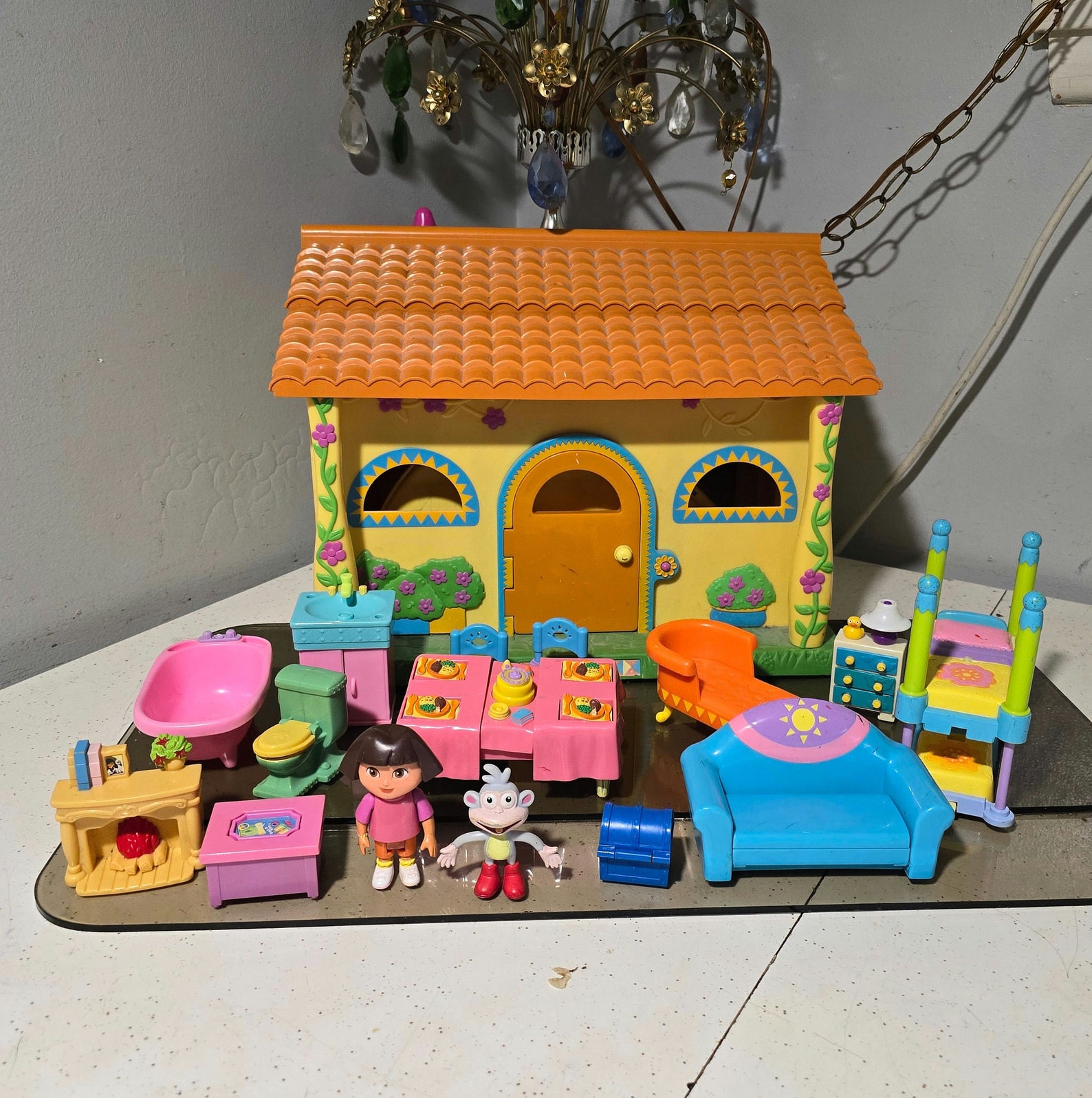 Dora the Explorer Doll House, Interactive Dollhouse, Doll Furniture ...