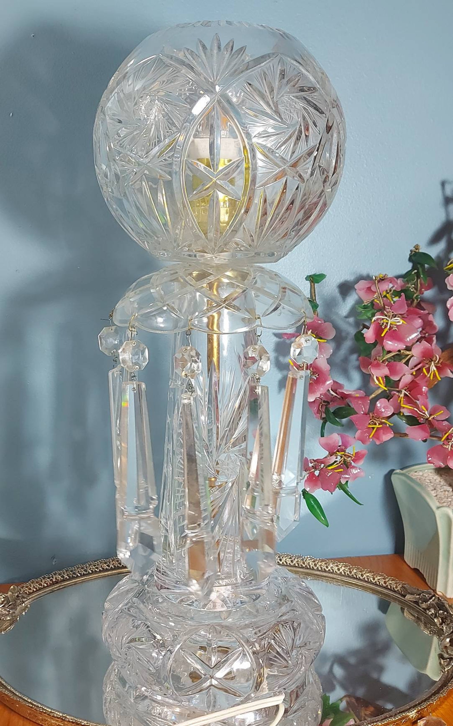 SAMOBOR 26% Lead Crystal Crystal Globe Lamp Pinwheel - Etsy