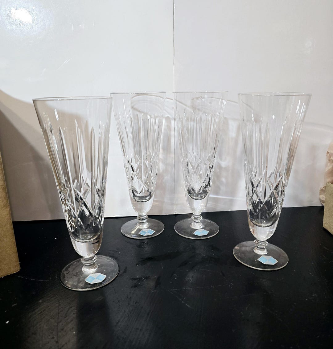 Ajka, 24 Lead Crystal, Set of 4, Crystal, Cordial Glassware, Vintage ...
