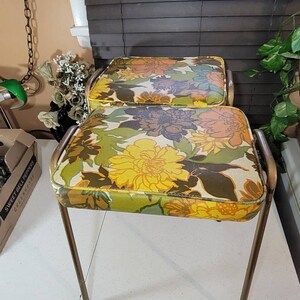 Stacking Stools Vintage Stools Floral Retro Floral - Etsy