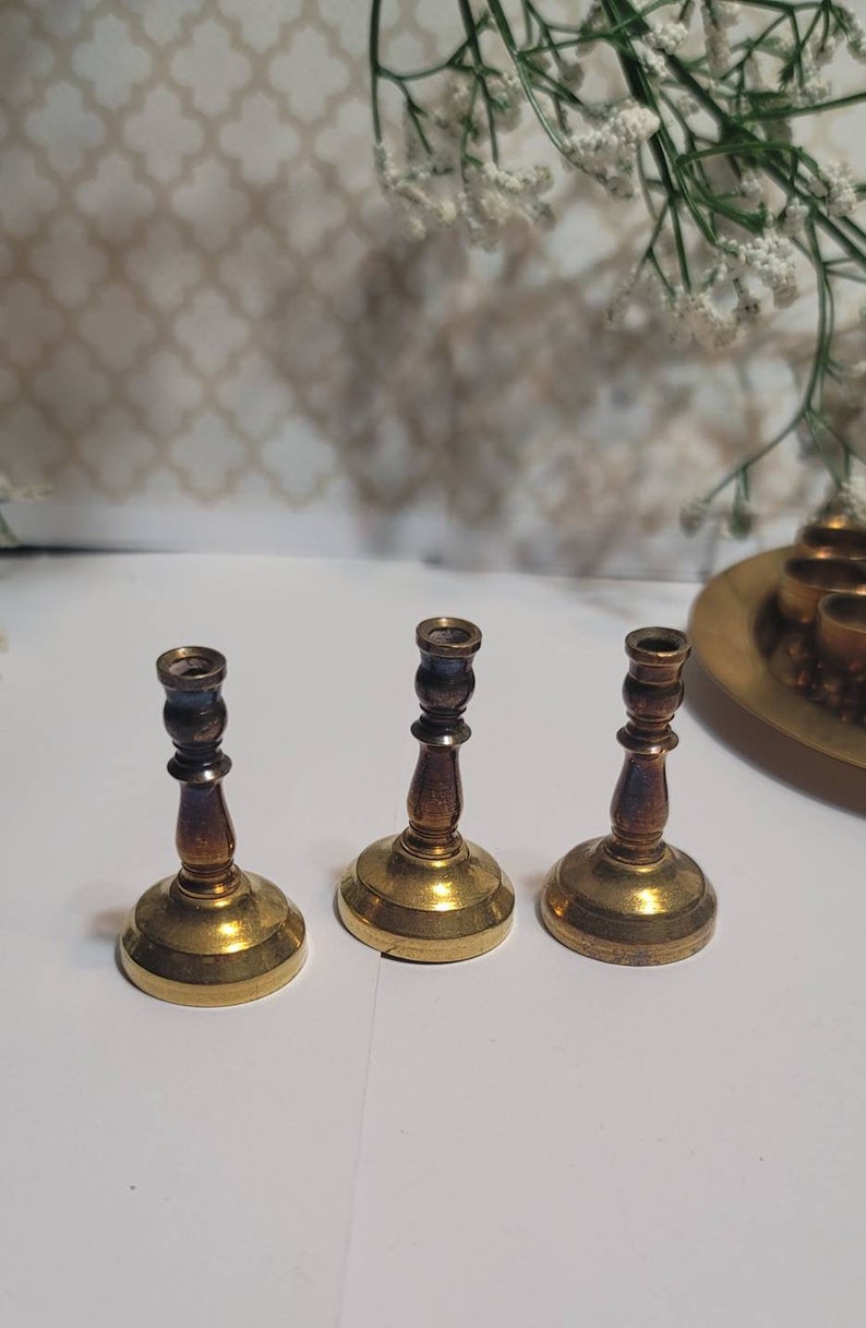 Miniature Brass Decanter/goblets Serving Tray Mini Tea Set - Etsy