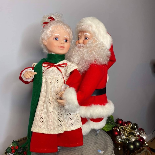 Vintage Animated Mr and Mrs Claus - Etsy