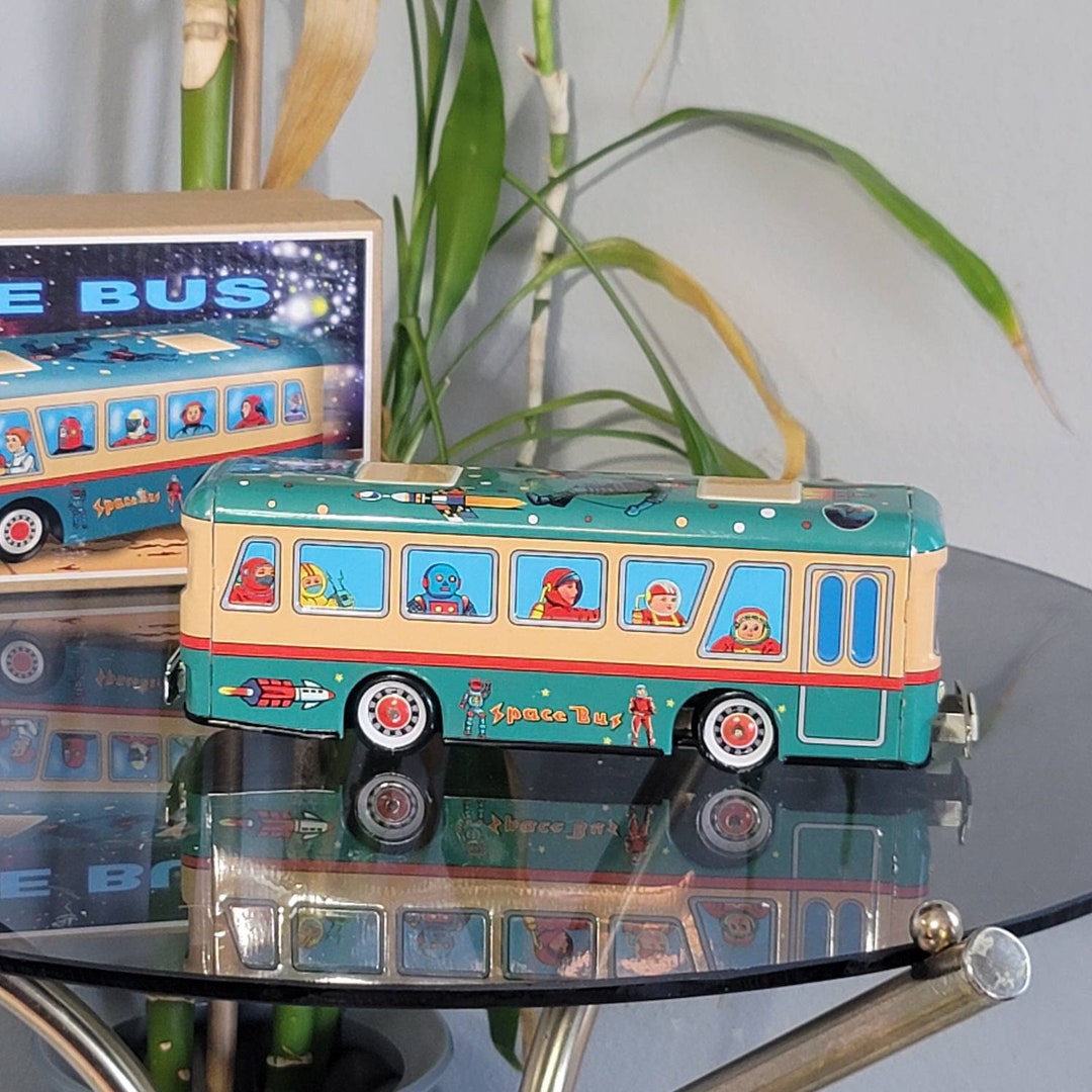 Space Bus, Vintage, Tin Bus, Wind up Toy, Collectible, Brand New - Etsy