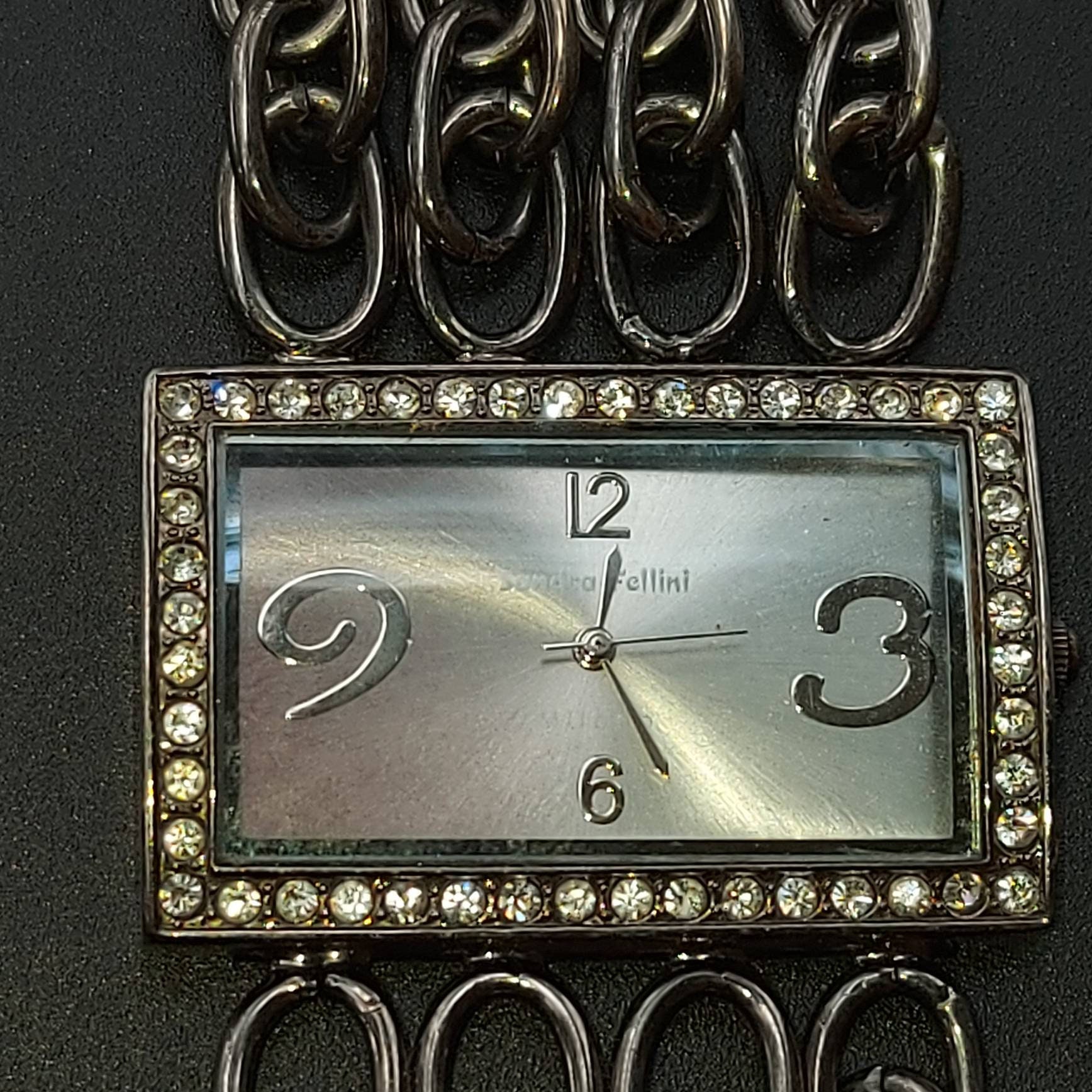Sandra Fellini, Signed, Milano, Vintage Chain Link Wrist Watch, Women's ...