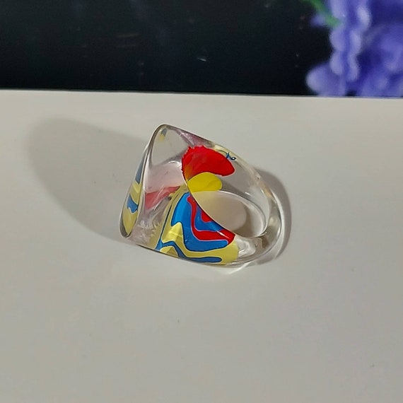 Womens Ring, Lucite, Plastic, Retro, Vintage Ring, Ch… - Gem