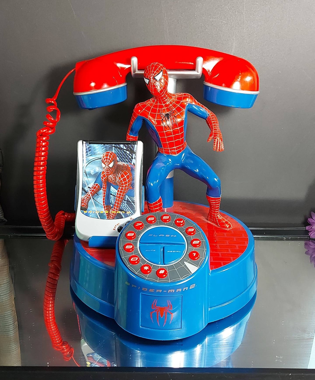 Spiderman Phone, Vintage Telephone, Land Line, PDA, Computer, Novelty ...